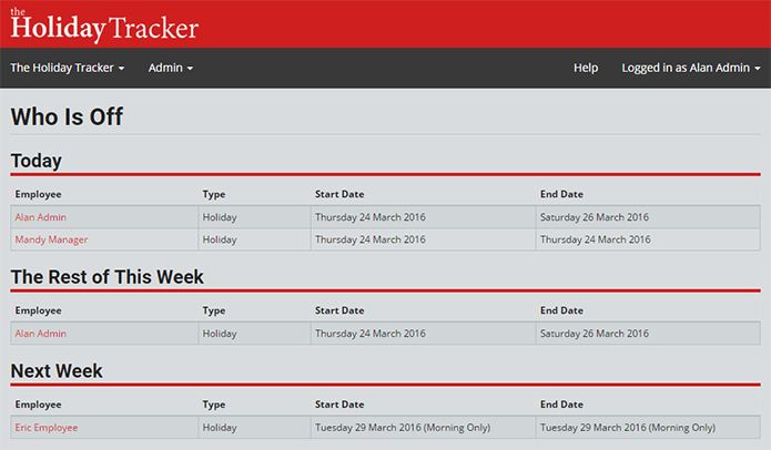 Update 3.0 – Storing Employee Data - The Holiday Tracker