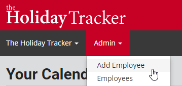 Adding an Employee to The Holiday Tracker - The Holiday Tracker